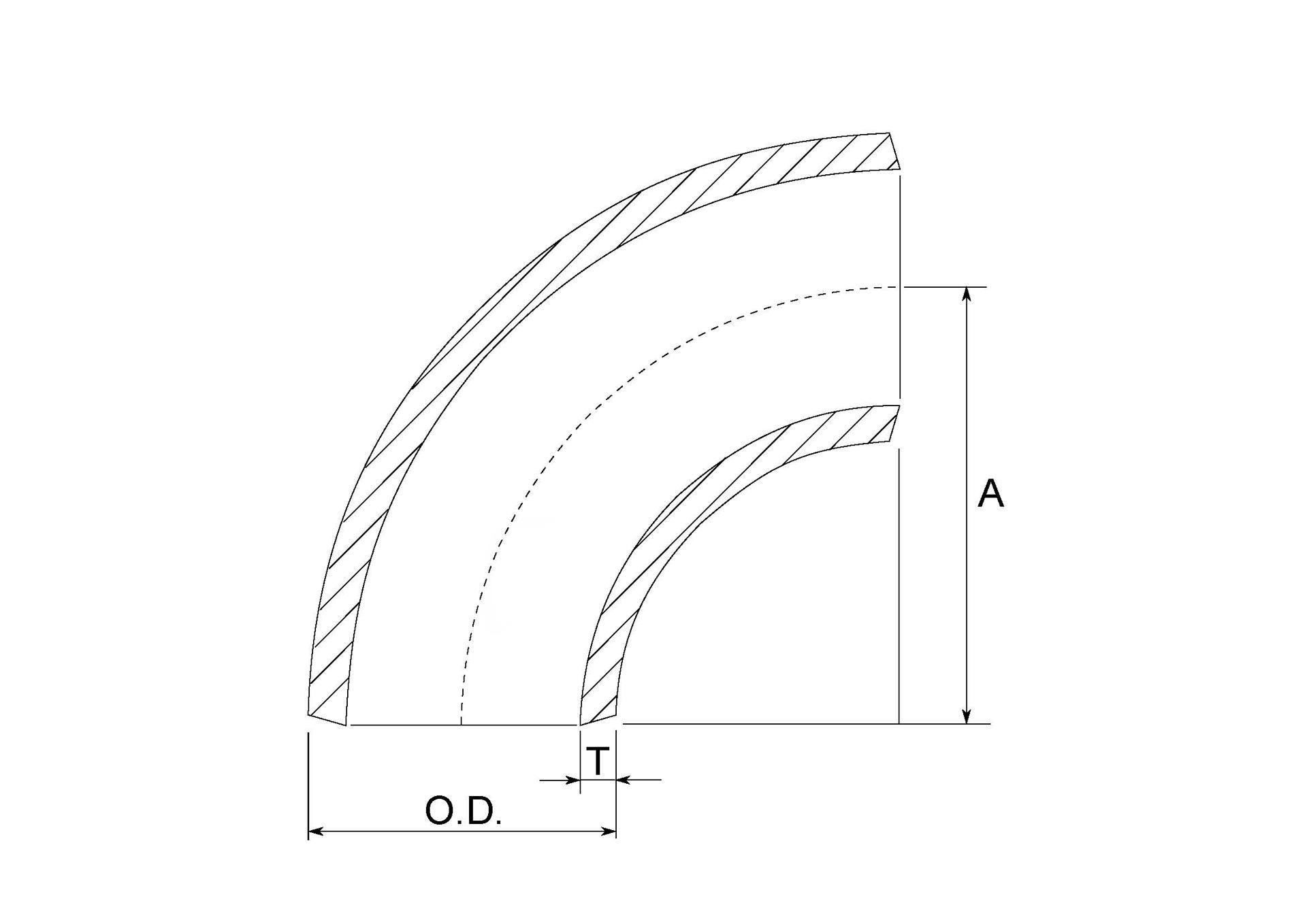 Butt Weld Elbow, ASME B16.9, Sch. XS/80, 6", A-234 WPB, INDURA