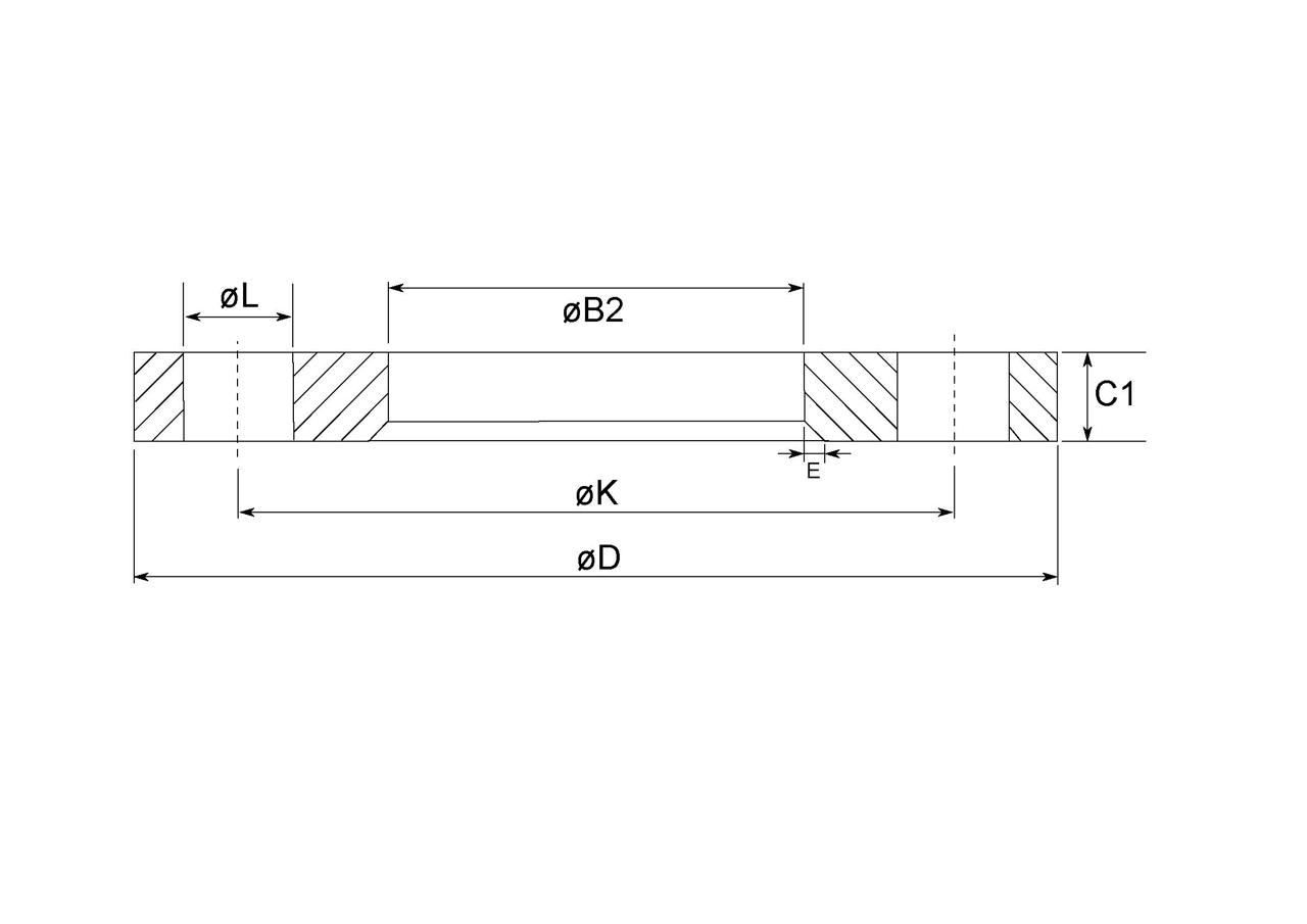 Loose plate flange, EN 1092-1, T:02, PN10-16, DN150, P250GH, INDURA