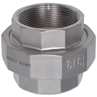 Union w/teflon gasket, ISO 4144, 4", AISI316, INDURA