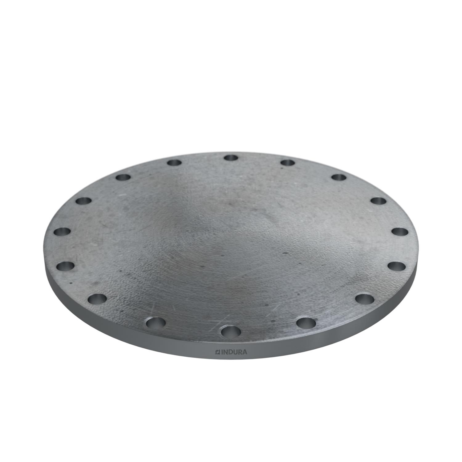 Blind flange, HDG, EN 1092-1, T:05, PN10, DN400, P250GH, INDURA