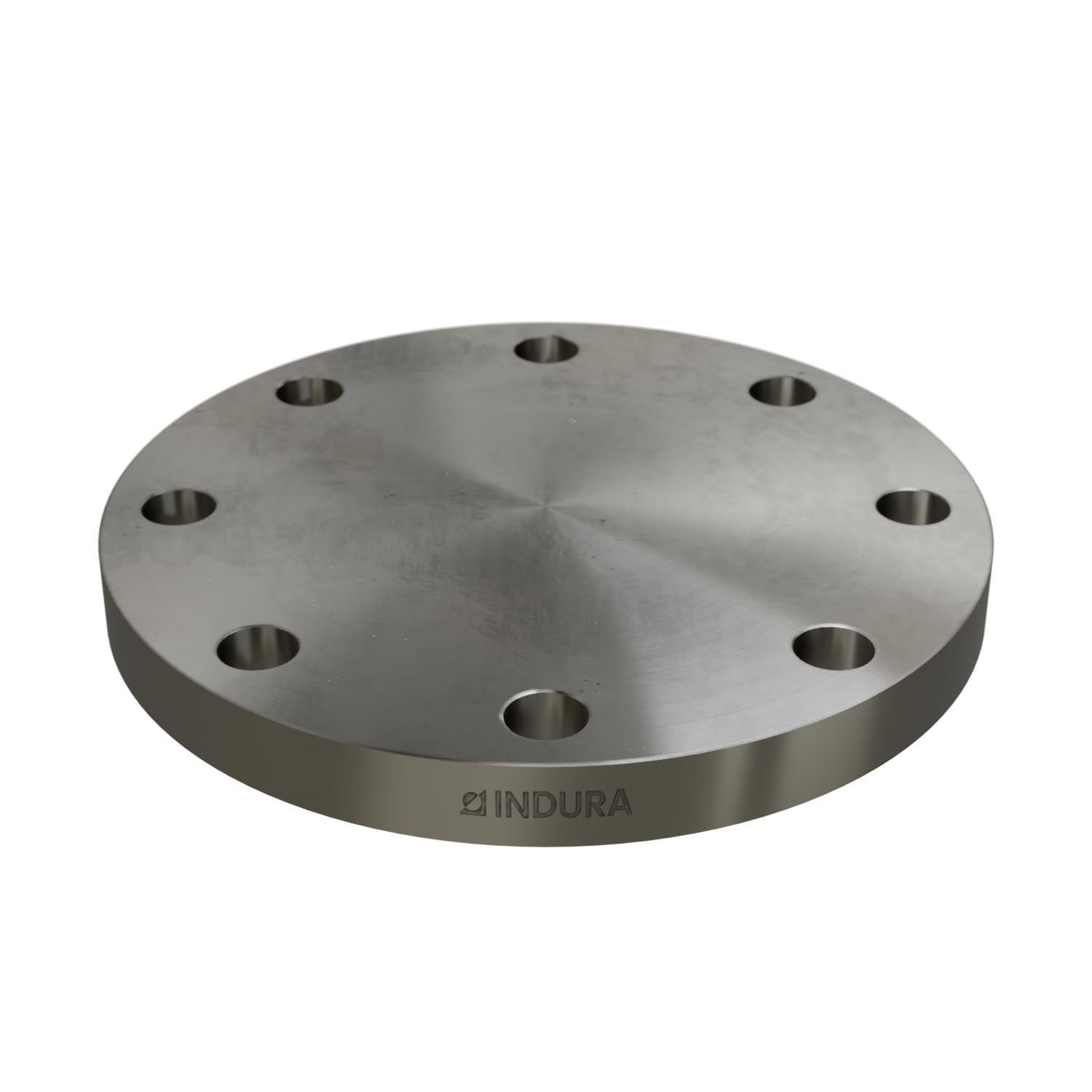 Blind flange, ASME B16.5, 150 lbs, 4", AISI304L, INDURA