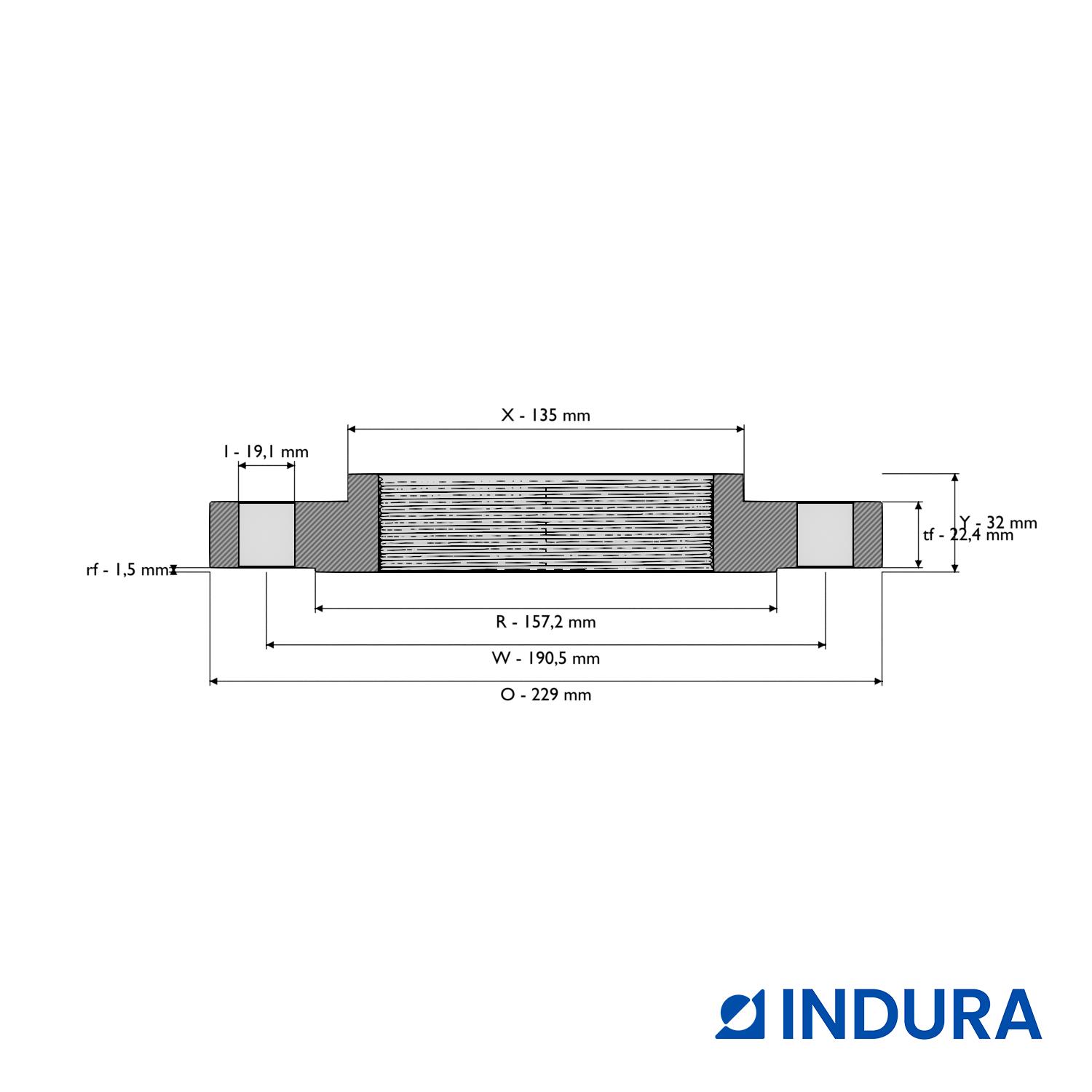 Threaded flange, ASME B16.5, 150 lbs, 4", LF2 CL2-SA/A105N-P280GH, INDURA
