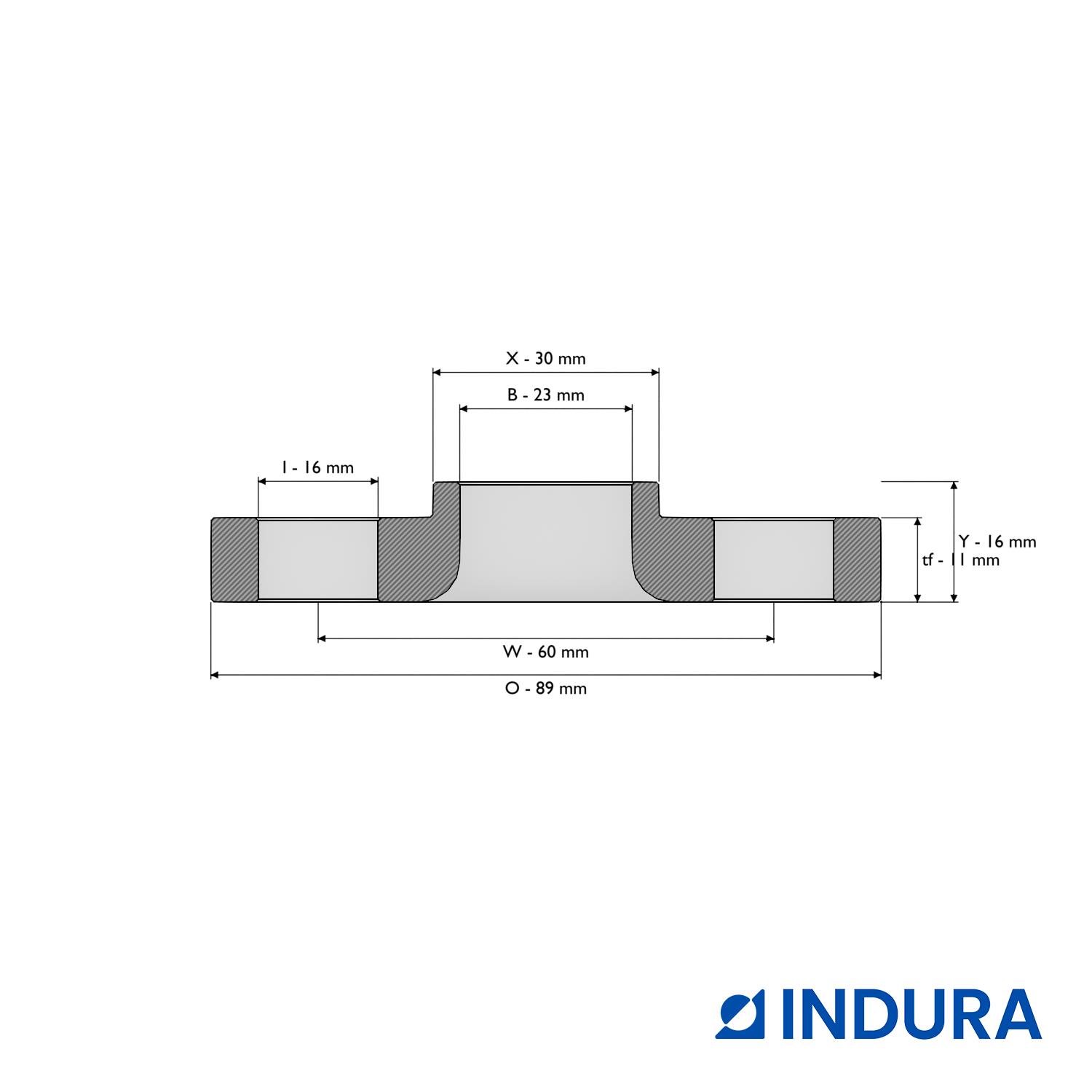 Lap Joint flange, HDG, ASME B16.5, 150 lbs, 1/2", LF2 CL1-SA/A105N ...
