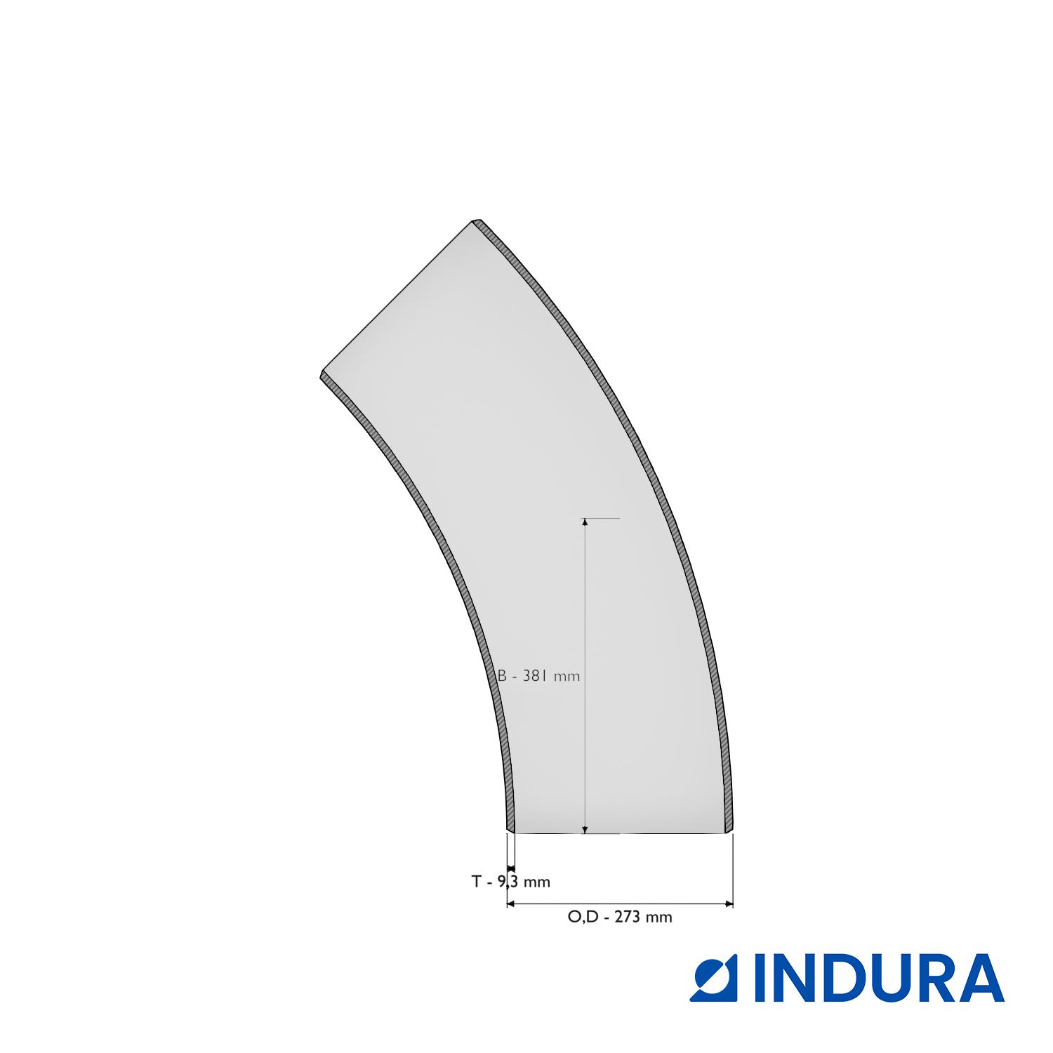 Rohrbogen, ASME B16.9, Sch. Std./40, 10", A-234 WPB, INDURA