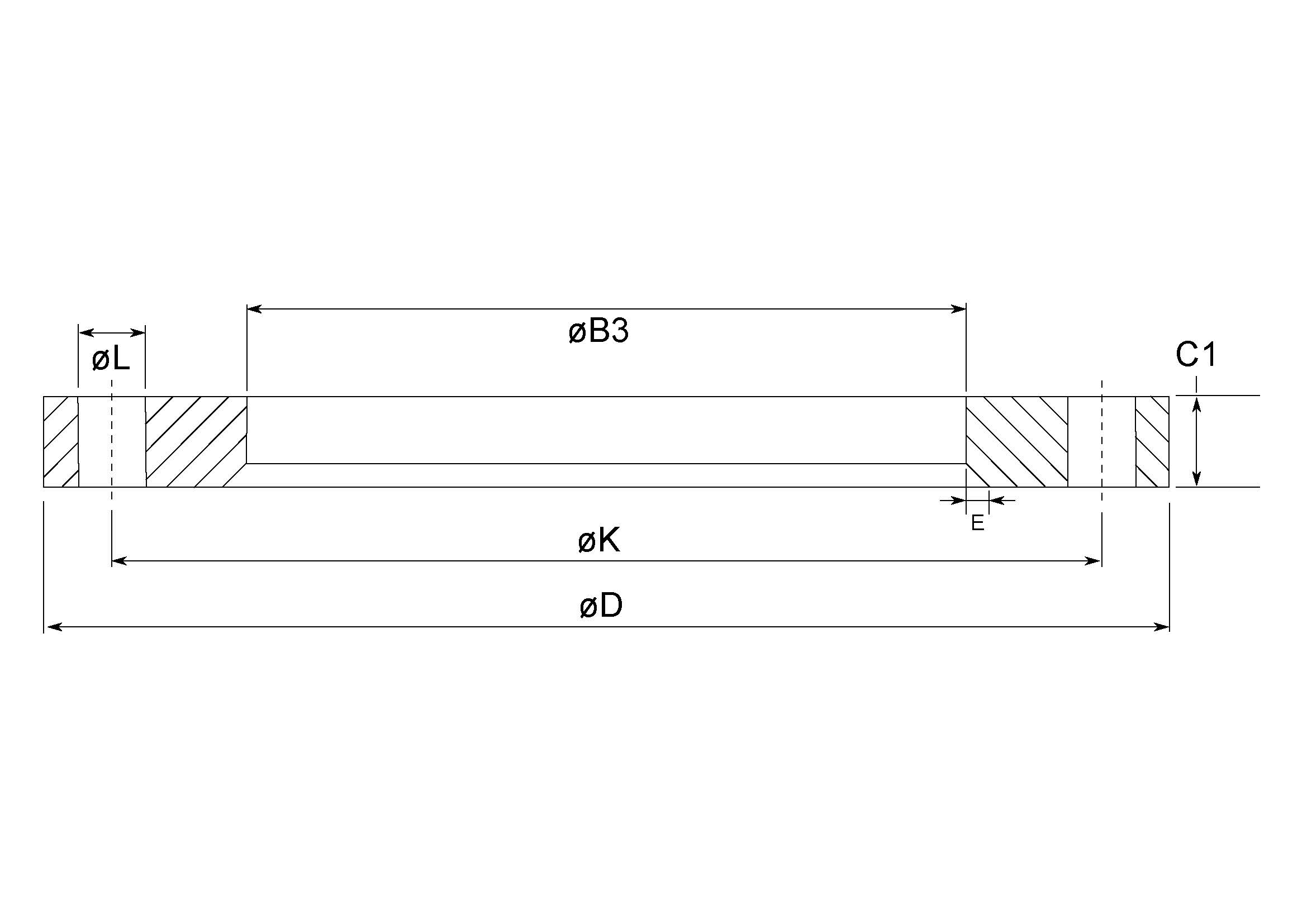 Loose plate flange, EN 1092-1, T:04, PN16, DN300, P250GH, INDURA