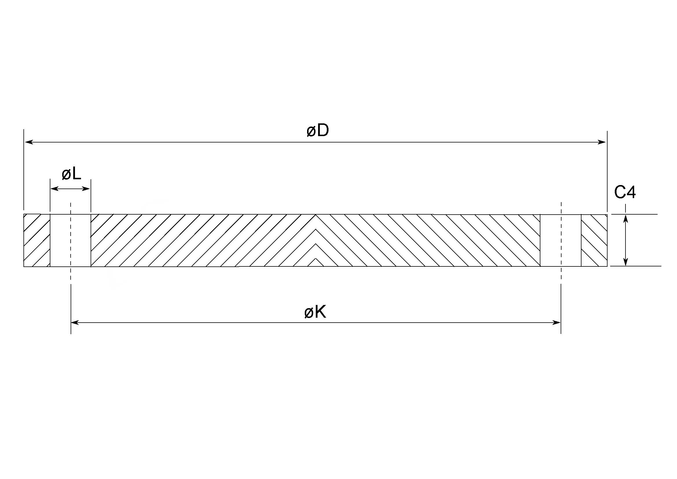 Blind flange, EN 1092-1, T:05, PN25-40, DN80, AISI316TI, INDURA