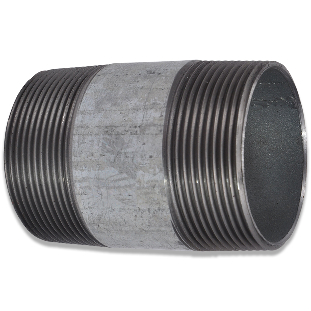 Barrel nipple, HDG, EN 10241, 2", INDURA