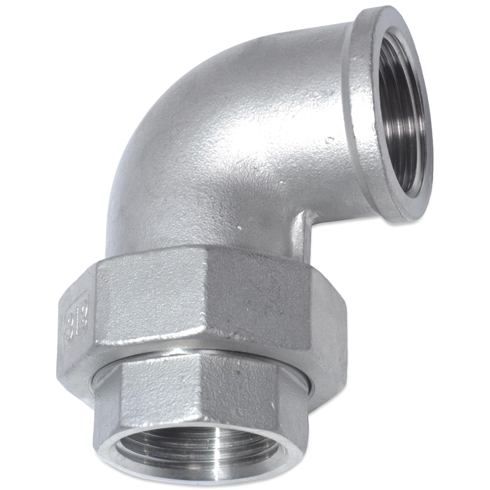 Union elbow, ISO 4144, 1", AISI316, INDURA
